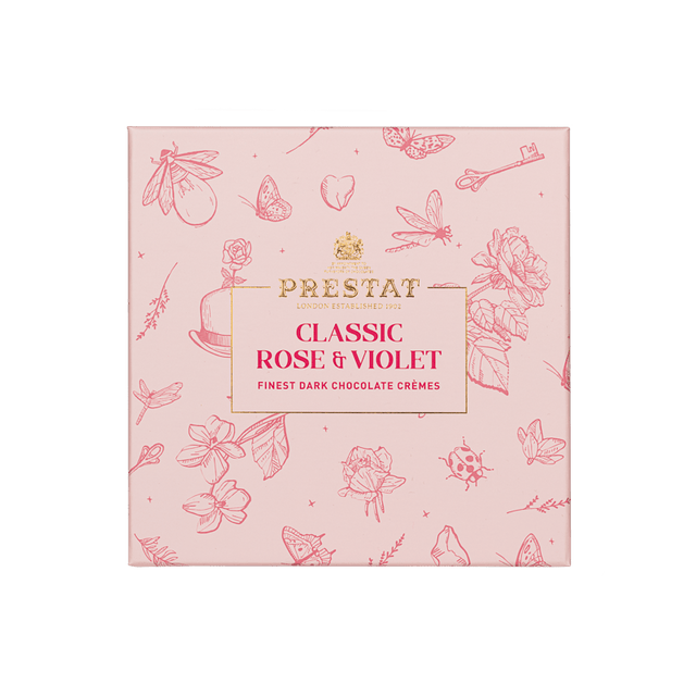 Rose & Violet Dark Cremes | Prestat Chocolates