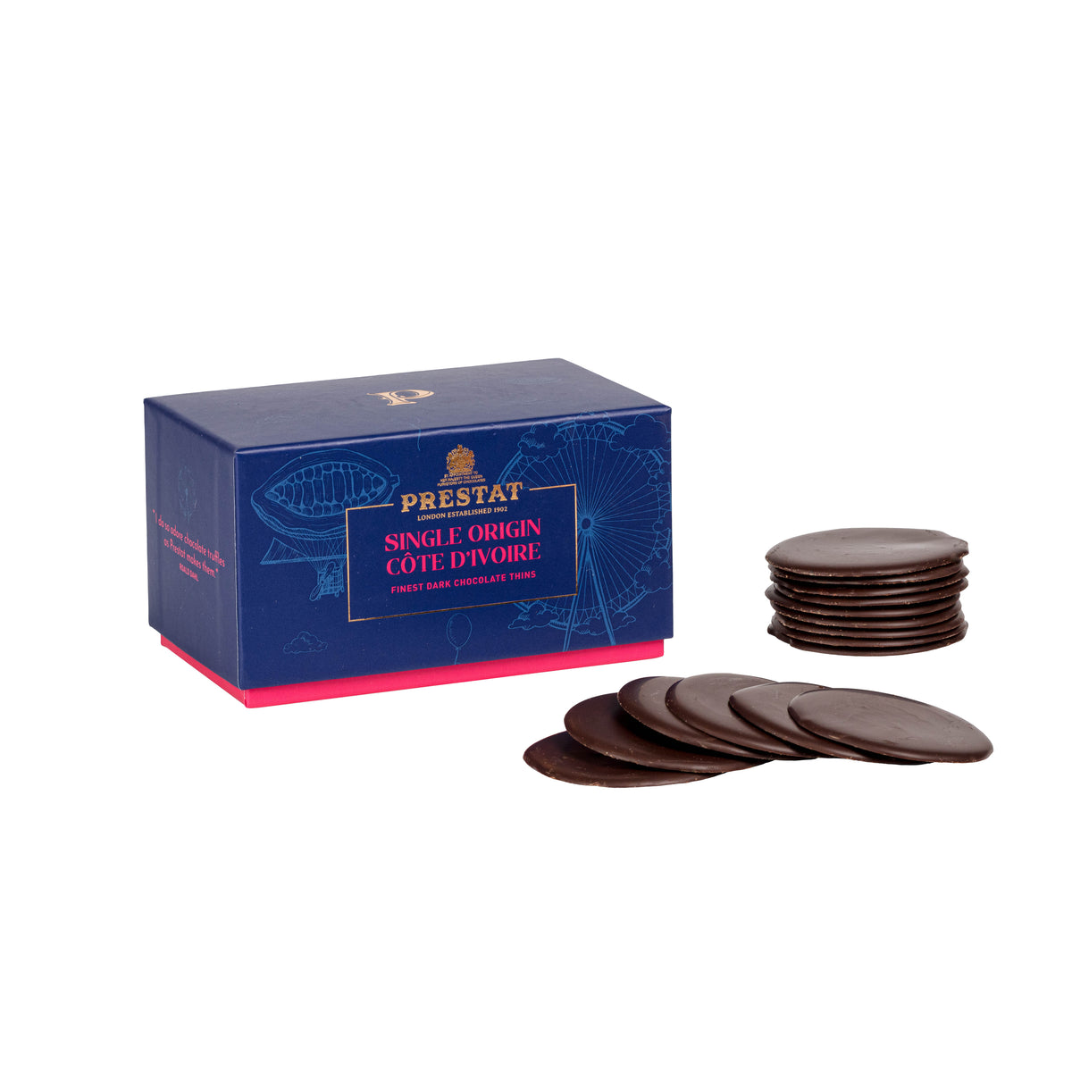 Single Origin Cote d'Ivoire Dark Chocolate Thins – Prestat Chocolates